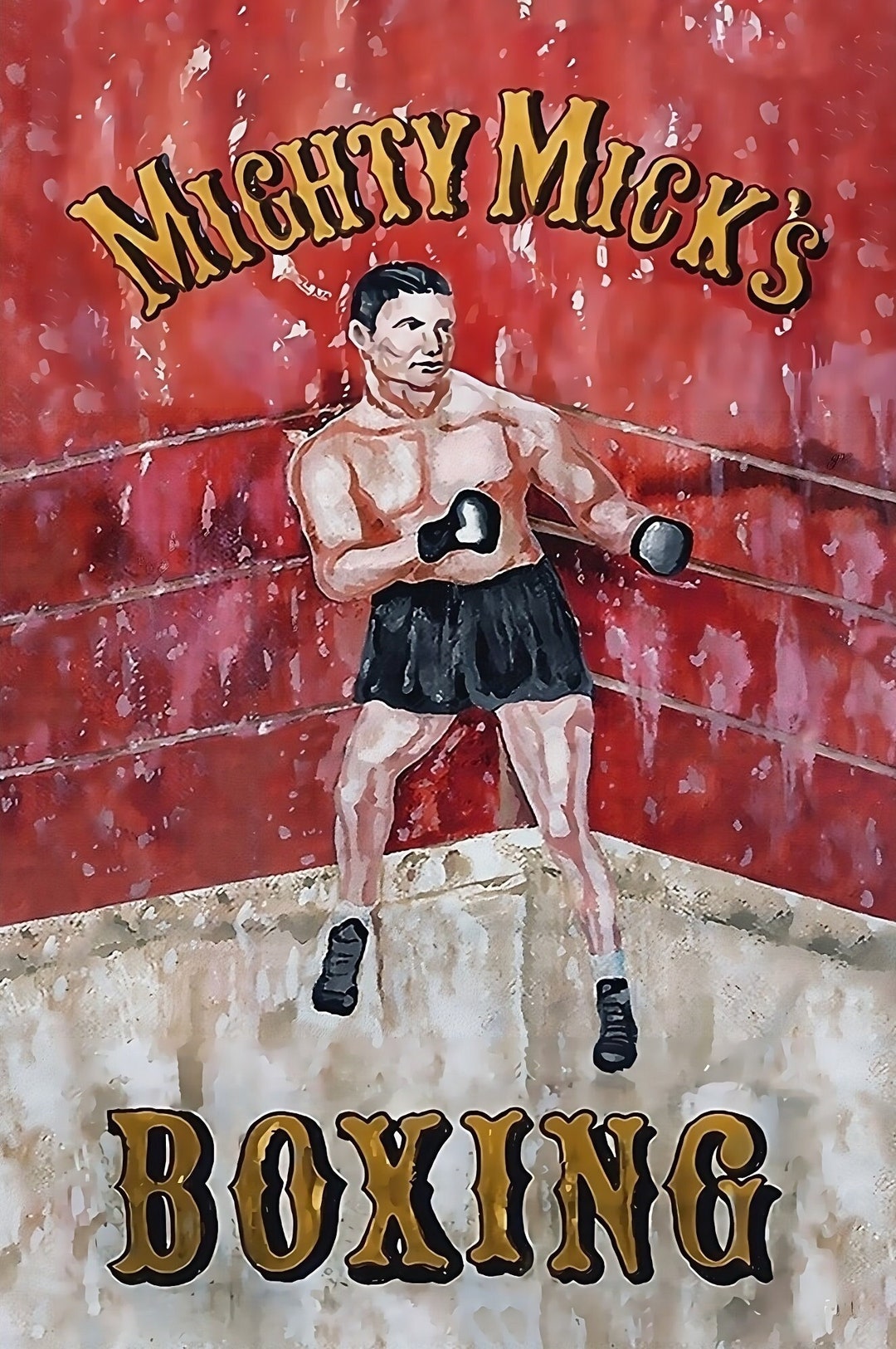 Mighty Mick's Boxing CANVAS ART PRINT 11"x17" Gloss! Rocky! Stallone - Etsy