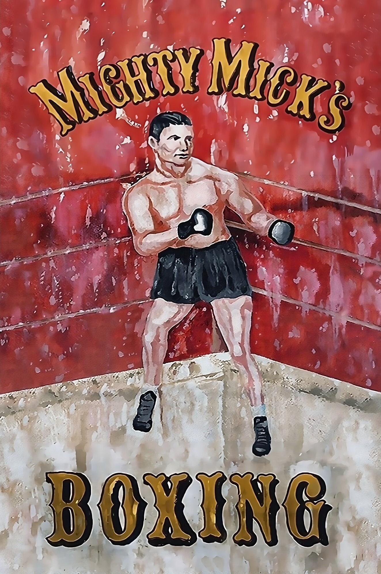 Mighty Mick's Boxing CANVAS ART PRINT 11x17 Gloss Rocky Stallone - Etsy
