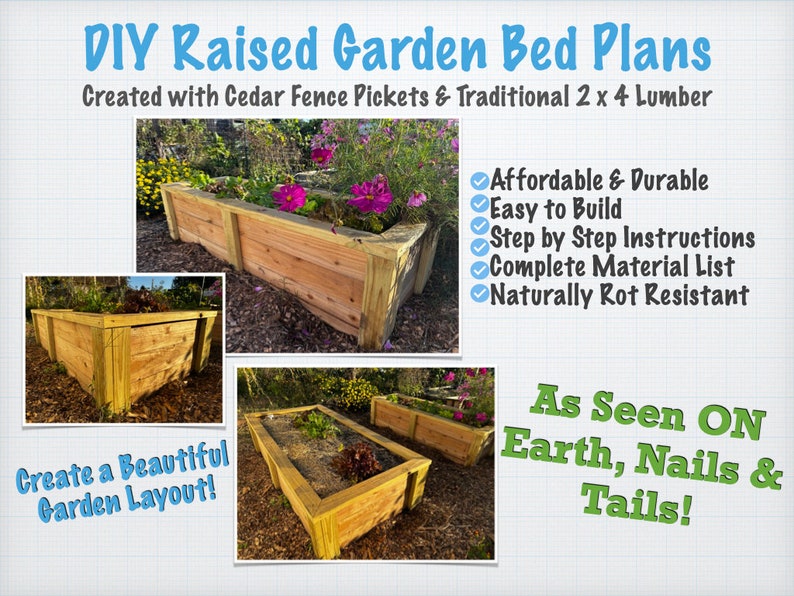 2’ X 6’ DIY Raised Garden Bed Plans - Build an Affordable, Durable ...