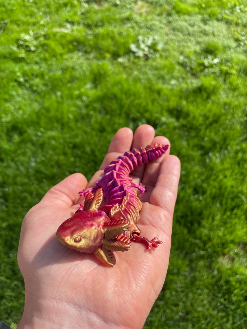 Axolotl Articulated Toy 3D Printed - Etsy