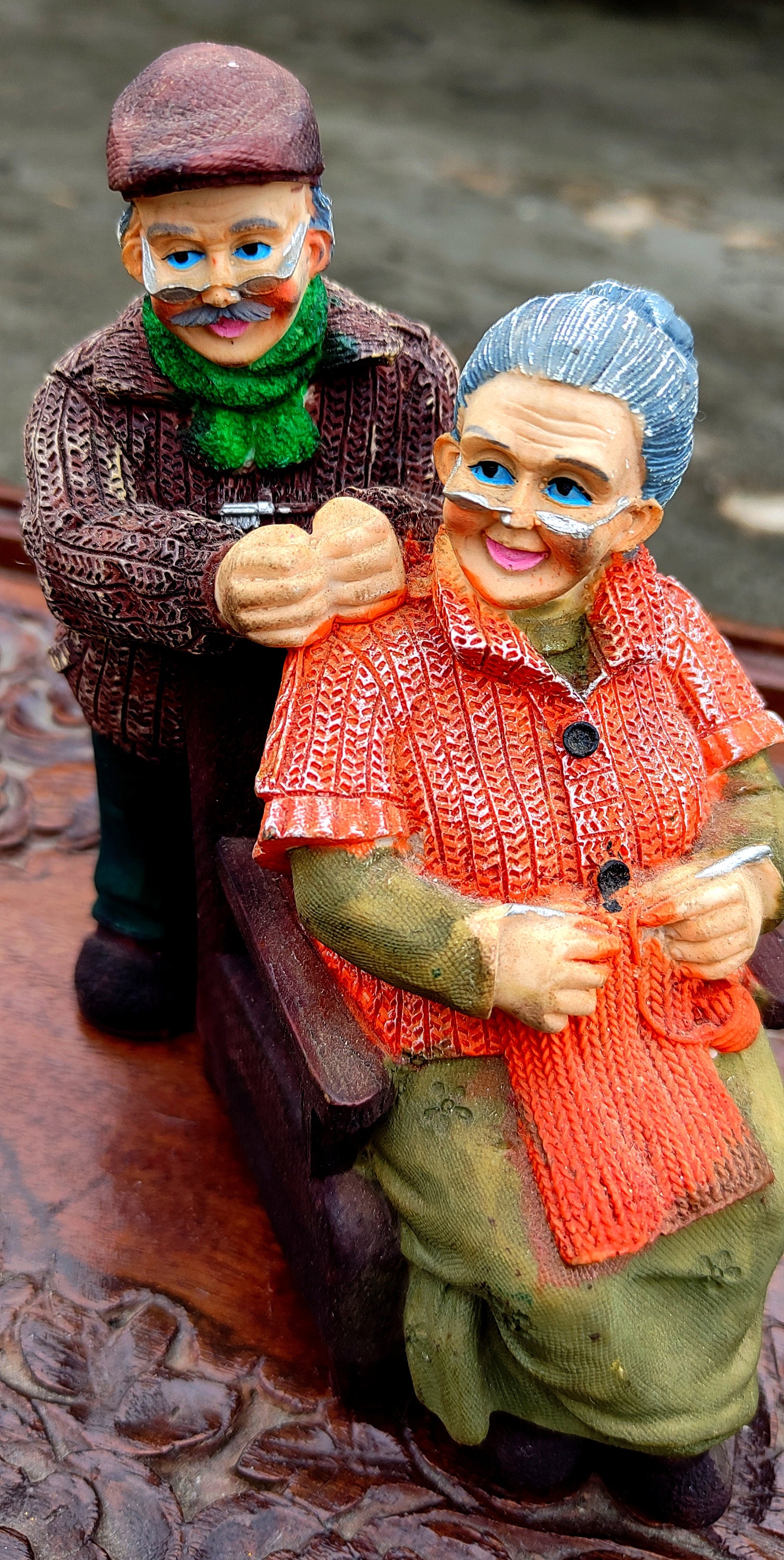 Old Couple Figurine Vintage Elderly Couple Grandmother - Etsy Australia