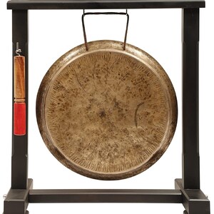 Suspended Bronze Gong With Wooden Mallet | Bronze & Wood | Handmade ...