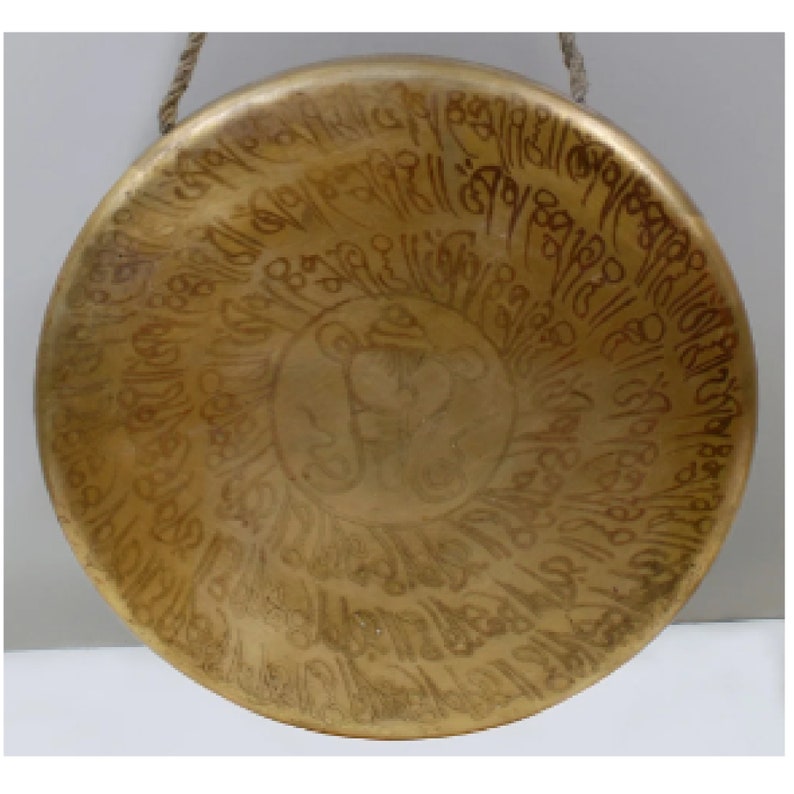 Wind Brass Gong With Beater Handmade Brass Gong the Sacred Meditational ...