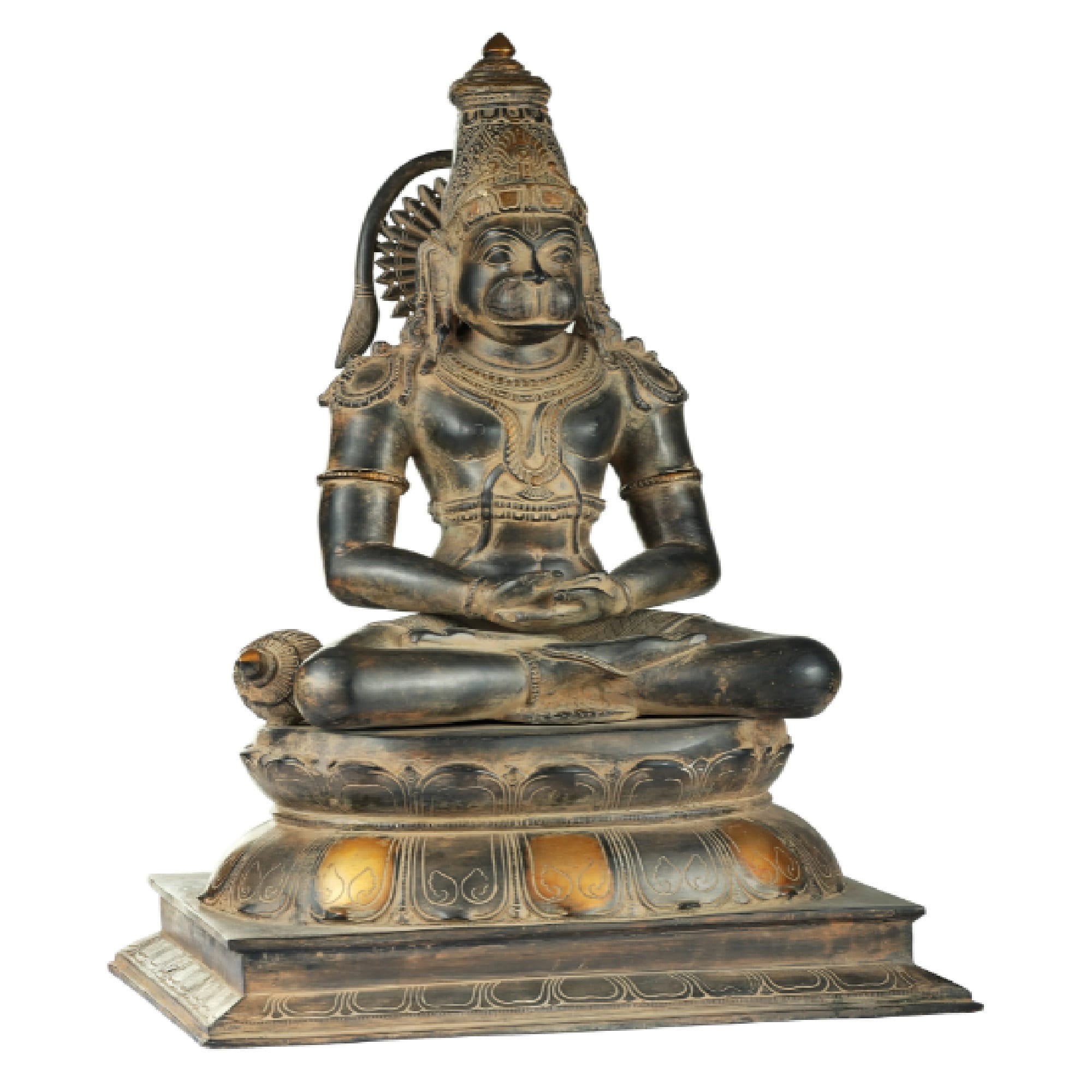 Brass Lord Hanuman Meditating: Symbol of Devotion and Strength - Etsy