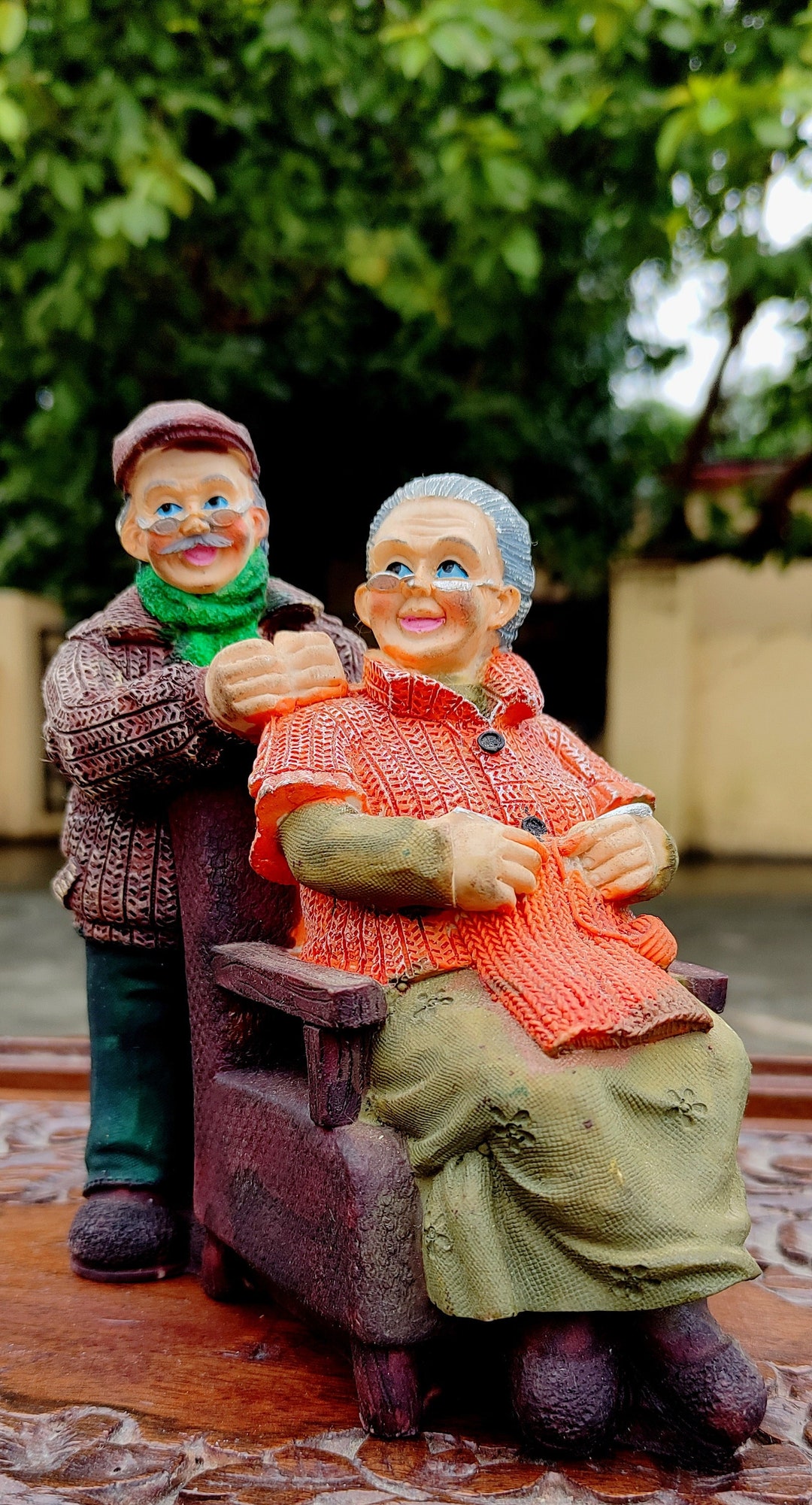 Old Couple Figurine Vintage Elderly Couple Grandmother - Etsy Australia