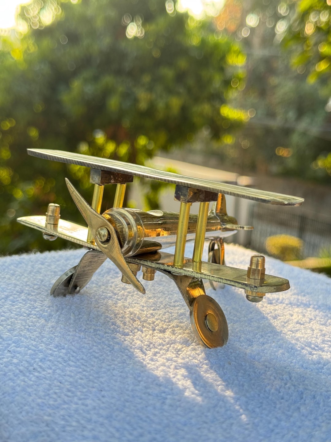 Standing Vintage Classic Brass Handmade Airplane: Elegance Meets ...