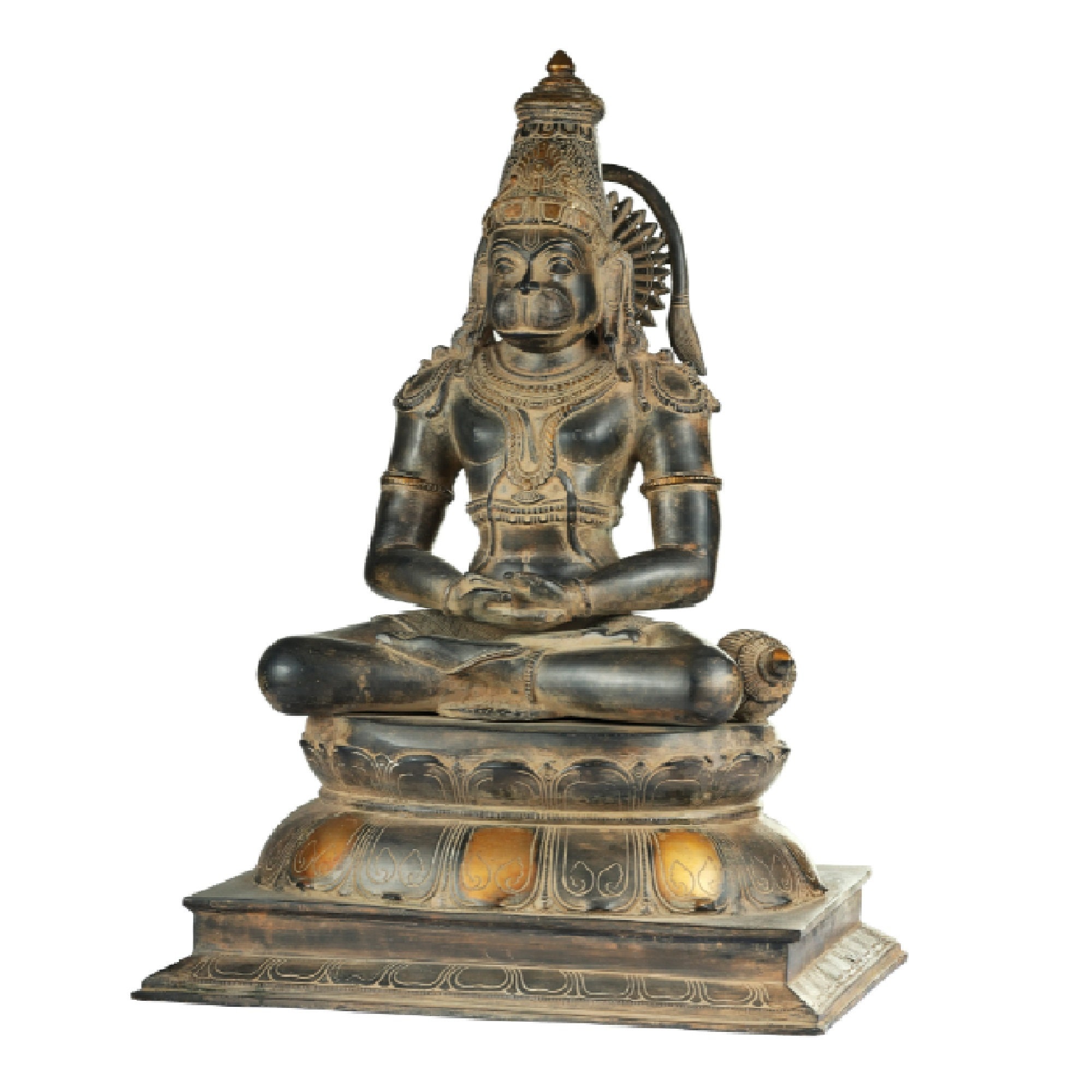 Brass Lord Hanuman Meditating: Symbol of Devotion and Strength - Etsy