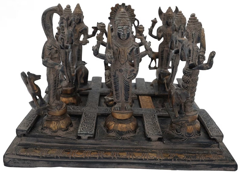 Navagraha the Nine Planets in Brass Handmade Made in - Etsy