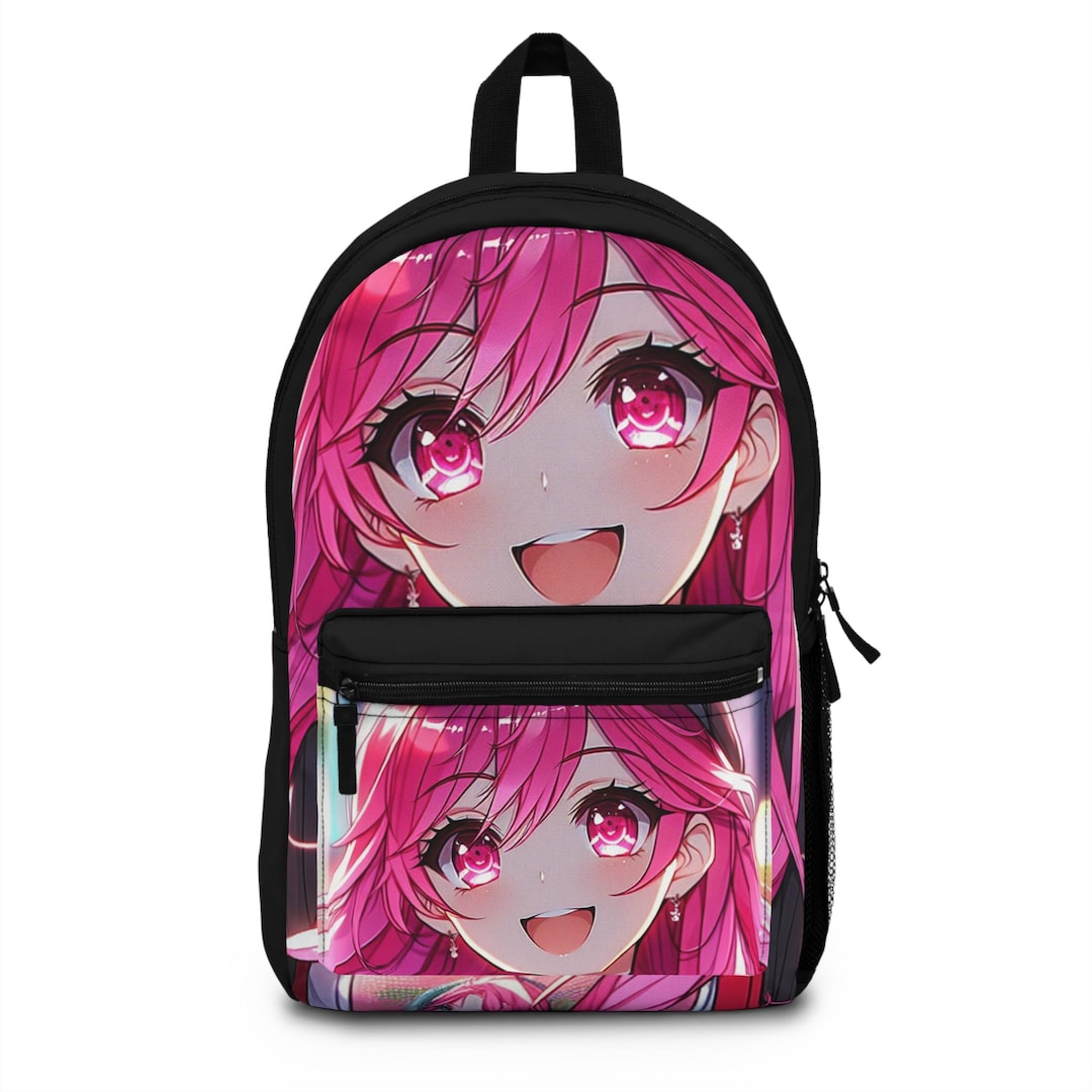 Pink Anime Girl Backpack - Cute Kawaii School Bag, Anime Lover Gift ...