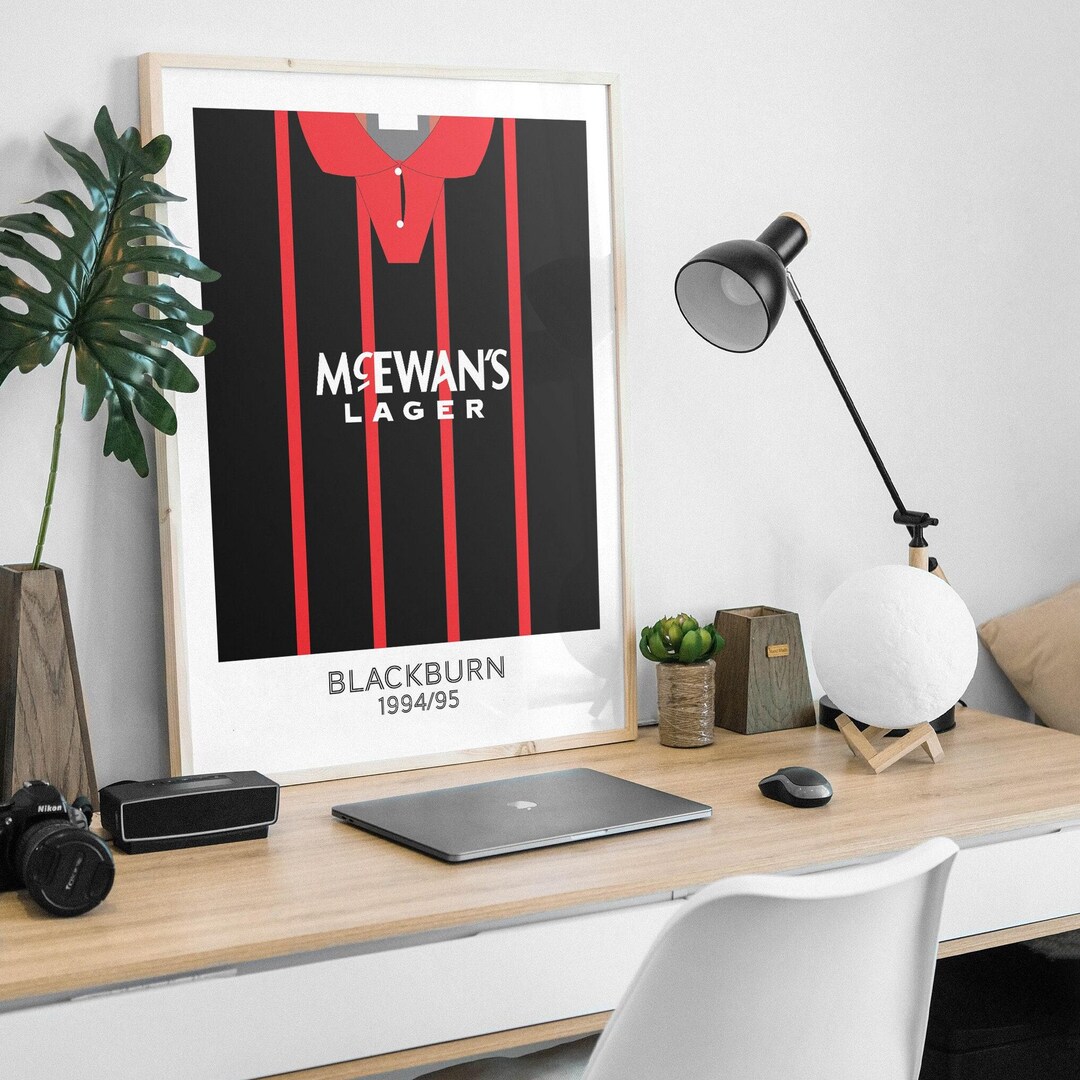 Blackburn Rovers 1994/95 Kit Poster Print | Blackburn Gifts | Perfect ...