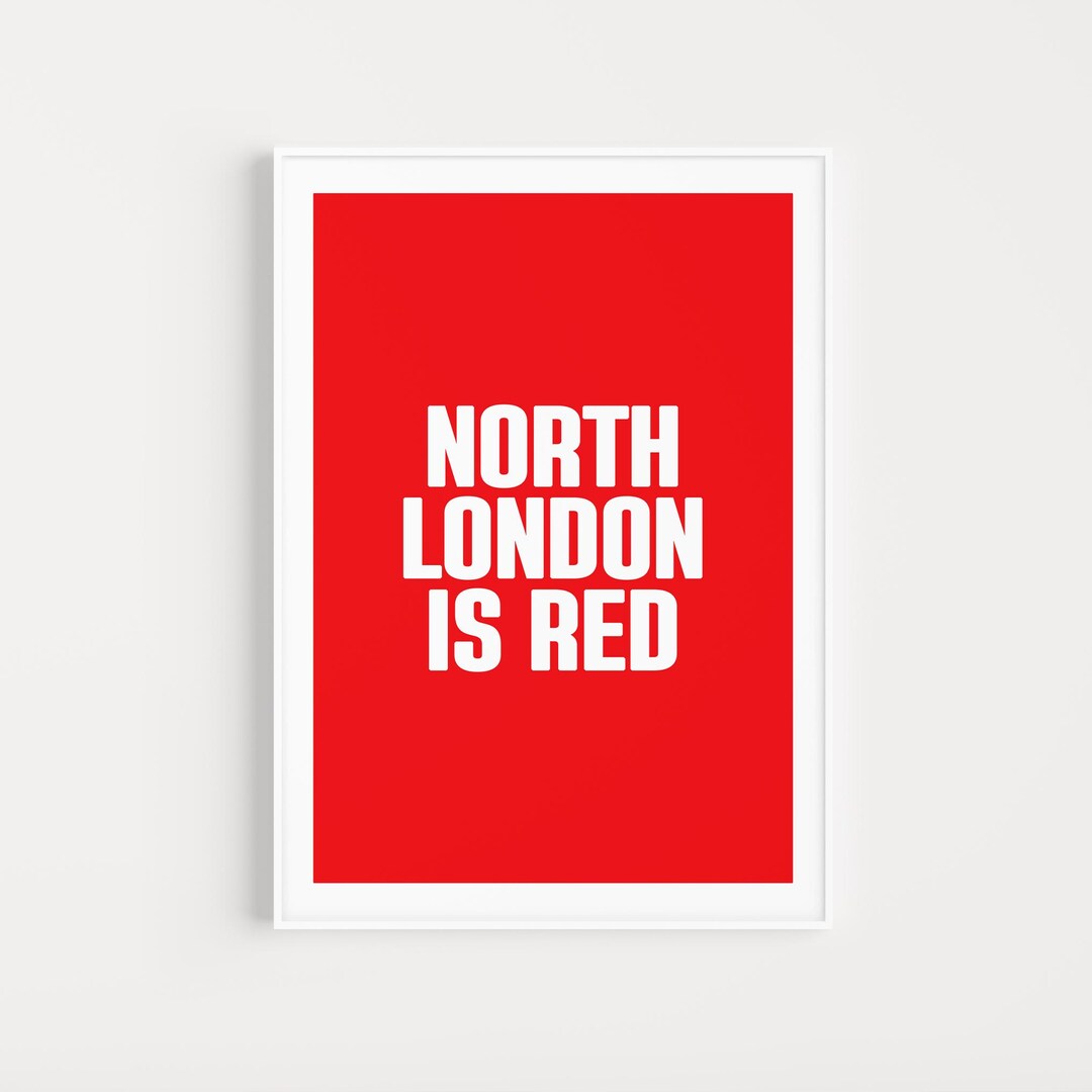 Arsenal north London is Red Chant Poster - Etsy