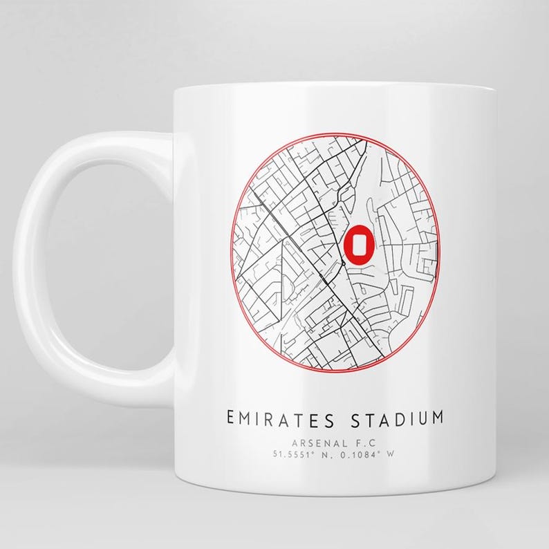 Emirates Stadium Map Mug - Etsy