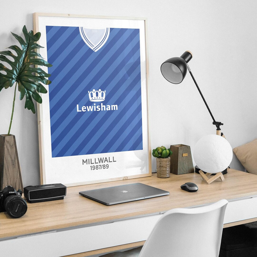 Millwall 1987/89 Kit Poster Print | Millwall Gifts | Perfect Gift for ...