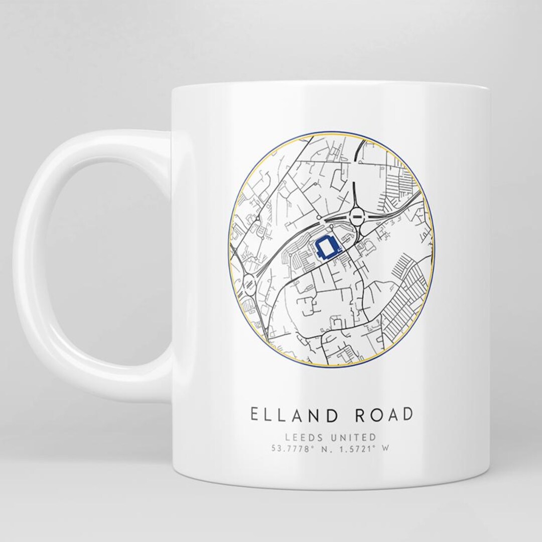 Elland Road Stadium Map Mug - Etsy