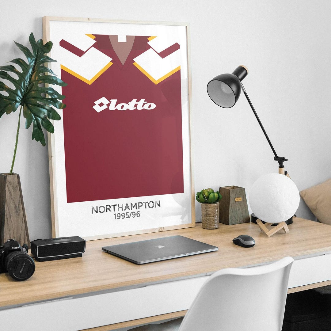 Northampton 1995/96 Kit Poster Print | Northampton Gifts | Perfect Gift ...