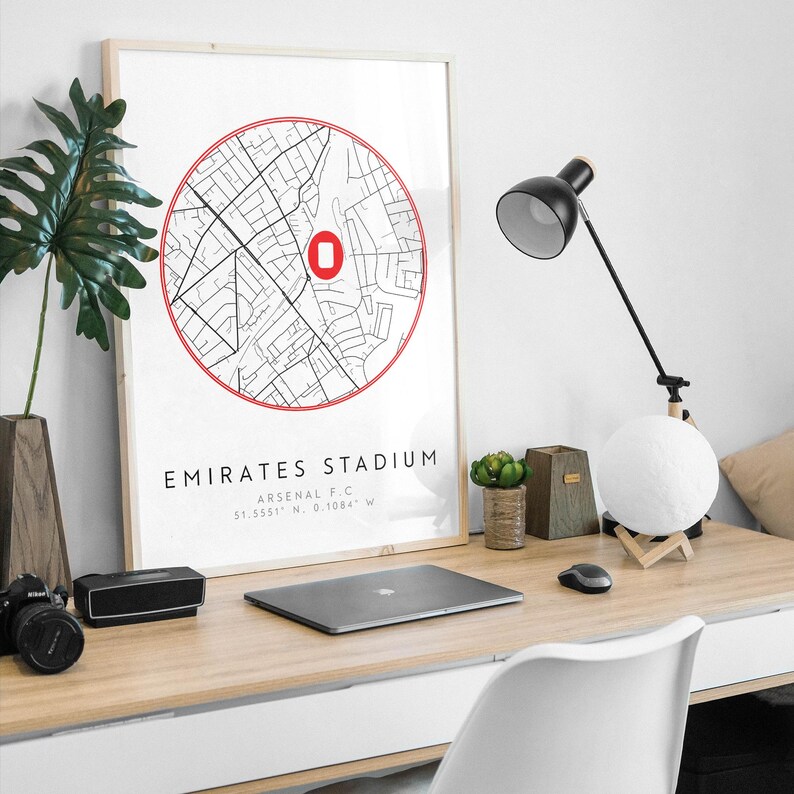 Emirates Stadium Map Poster - Etsy