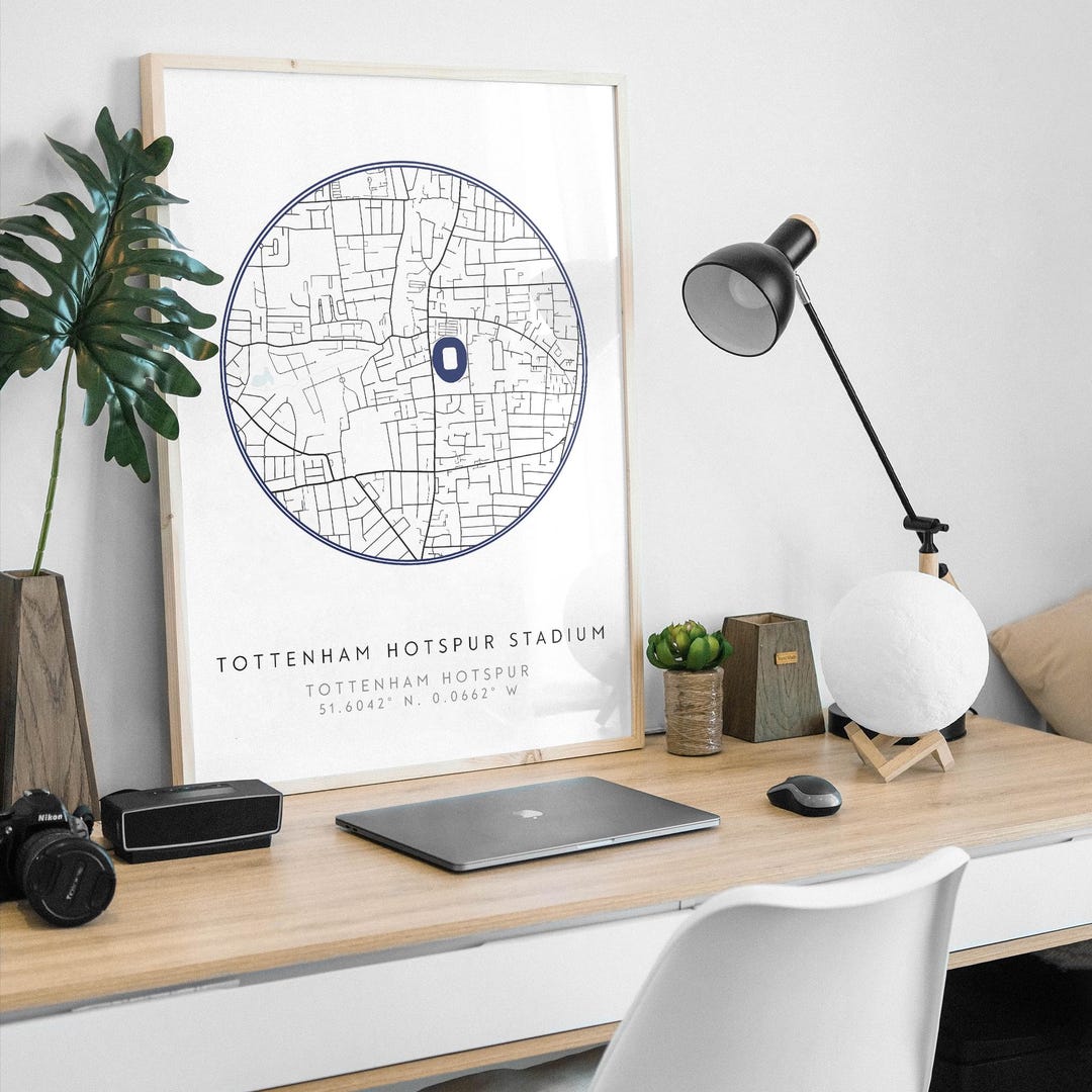 Tottenham Hotspur Stadium Map Poster - Etsy
