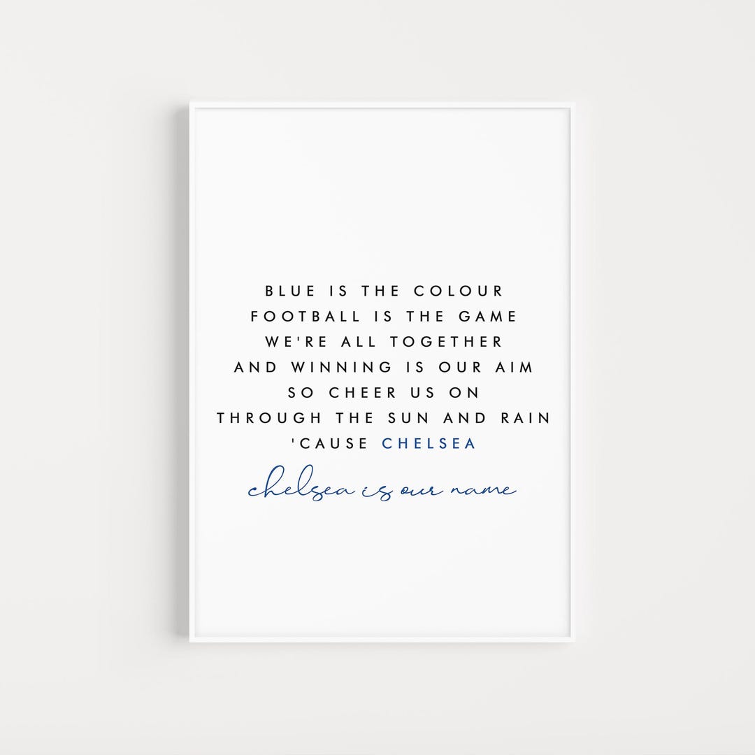 Chelsea blue is the Colour Chant Poster - Etsy