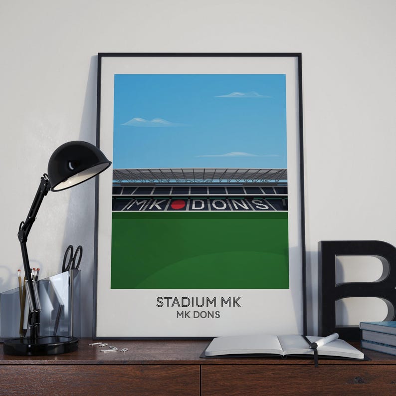 Unofficial Stadium MK | Stadium MK Stadium Print | Christmas Gift for ...