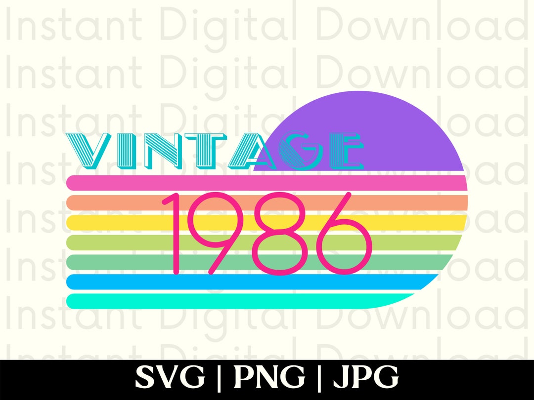 1980s 1986 SVG 1986 Shirt Vintage SVG Vintage T-shirt Vintage Shirt ...