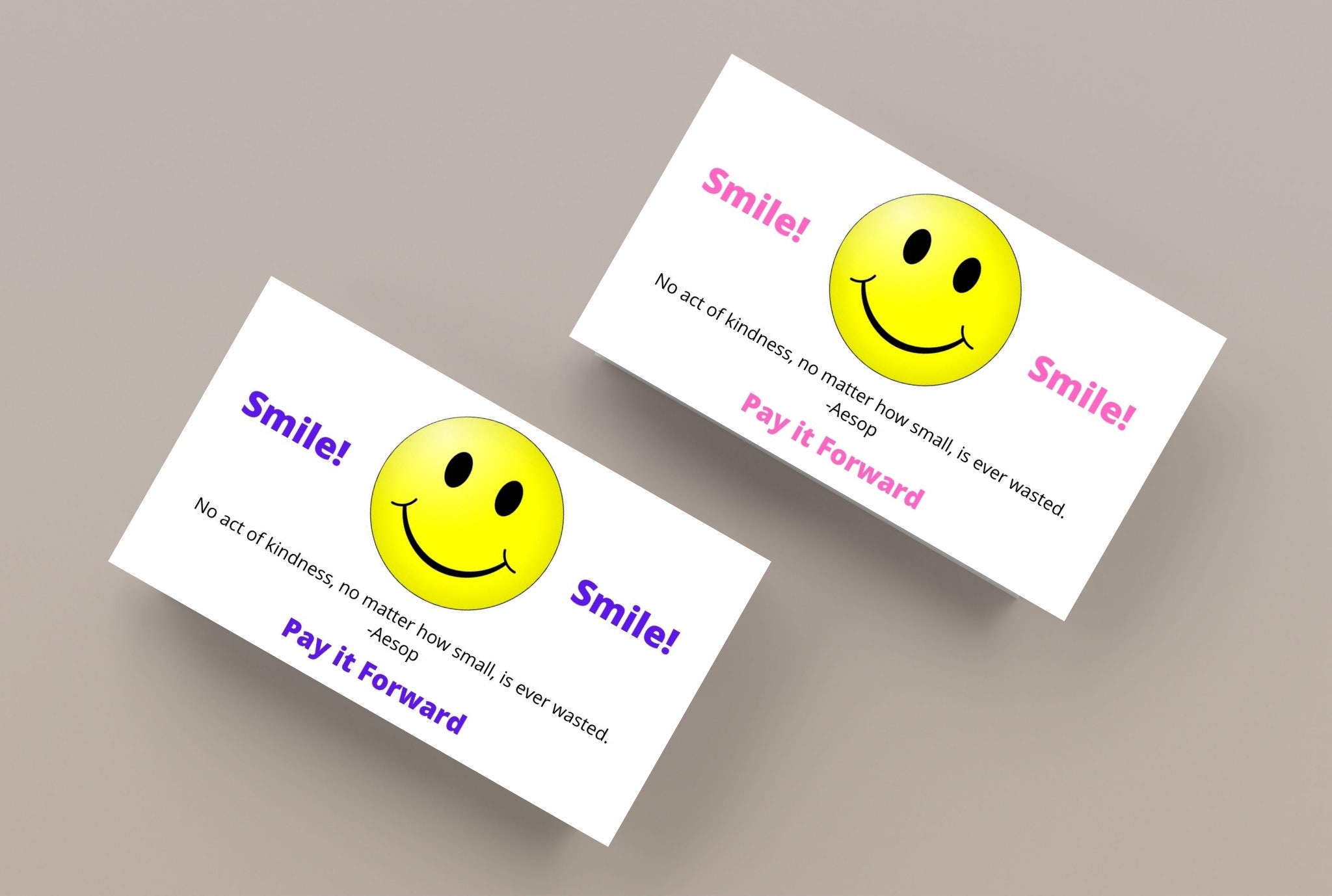 Pay It Forward Business Cards