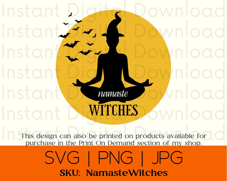 Namaste Witches INSTANT DIGITAL DOWNLOAD svg Png Jpg. - Etsy