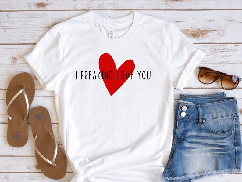 I Freaking Love You SVG Heart SVG Valentine's Day - Etsy