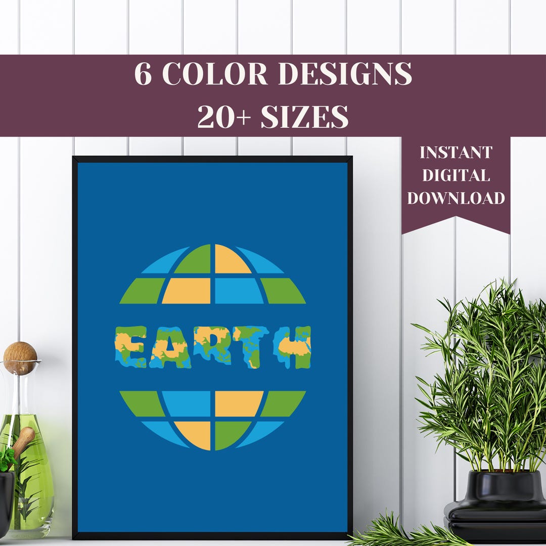 Earth Poster | Inspirational Earth Art | Motivational Digital Print ...