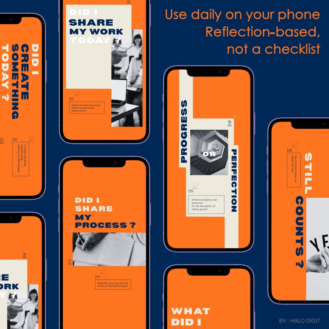 7-day IG Story Habit Tracker – Clean Bold Business Canva Template ...