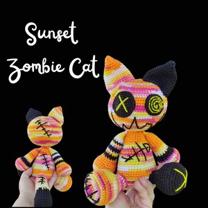 Zombie Cat Creepy Cute Amigurumi Crochet Gothic Stuffed Cats Birthday ...