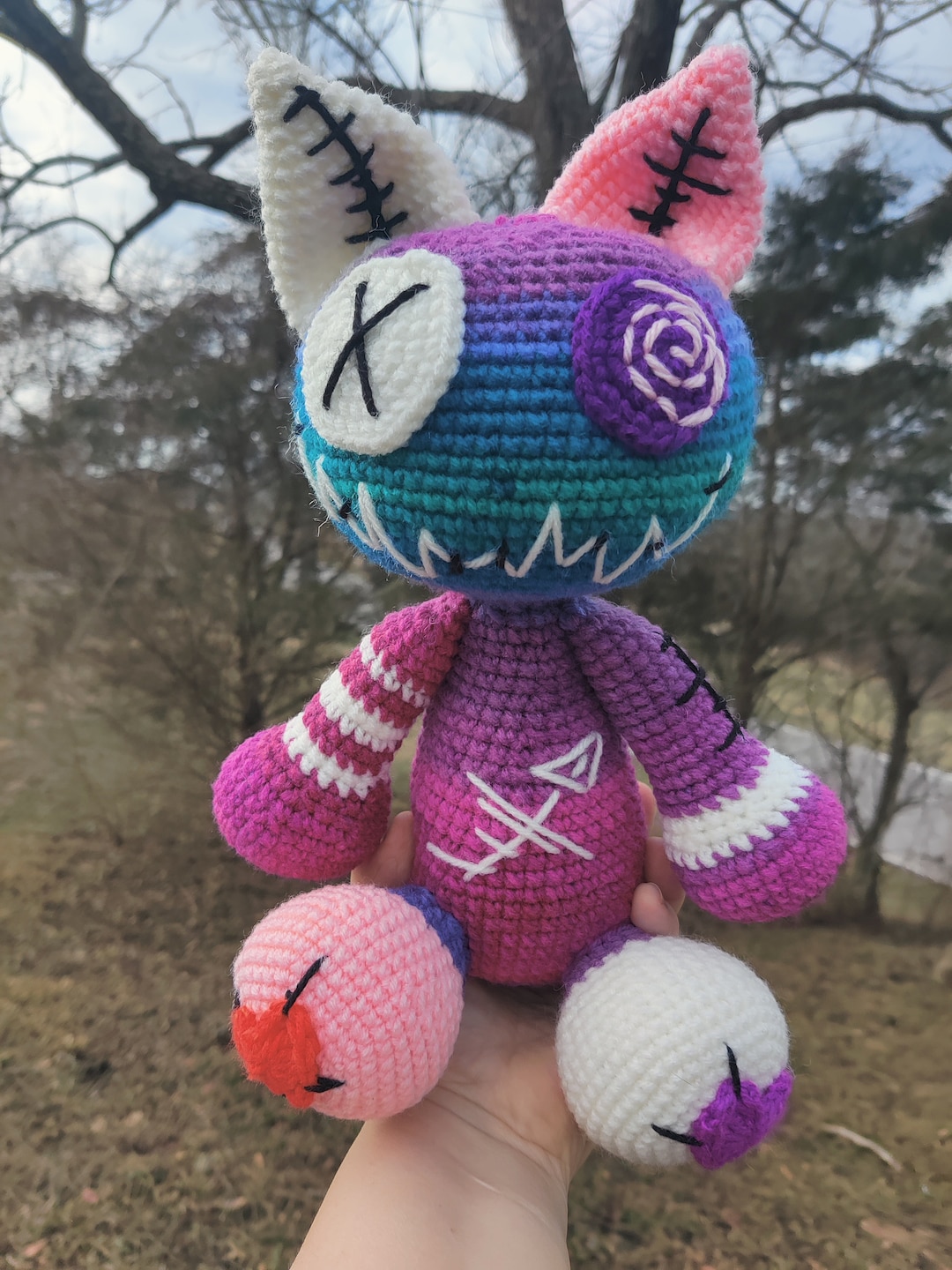 Creepy Cute Amigurumi Crochet Zombie Cat Plush - Etsy
