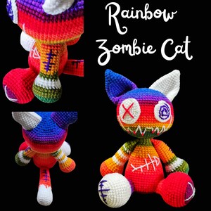 Zombie Cat Creepy Cute Amigurumi Crochet Gothic Stuffed Cats Birthday ...