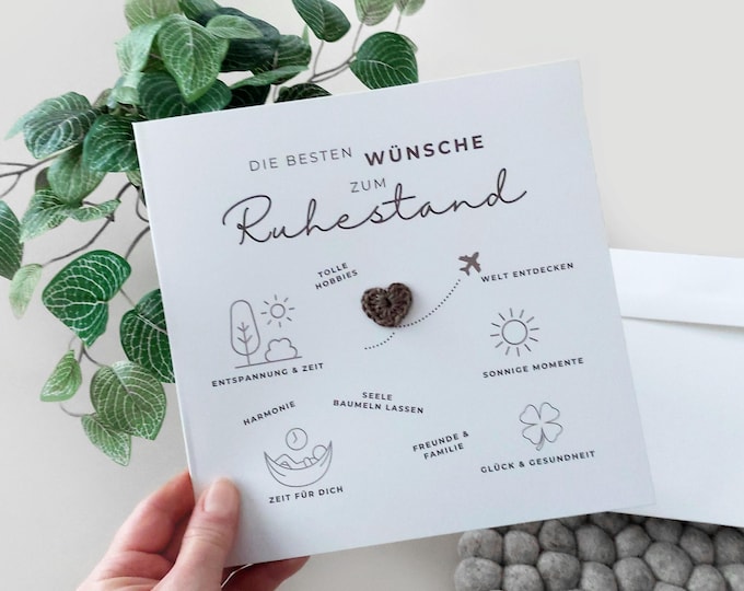 Karte Ruhestand, Abschiedskarte Kollege, Danke sagen, Glückwunsch ...