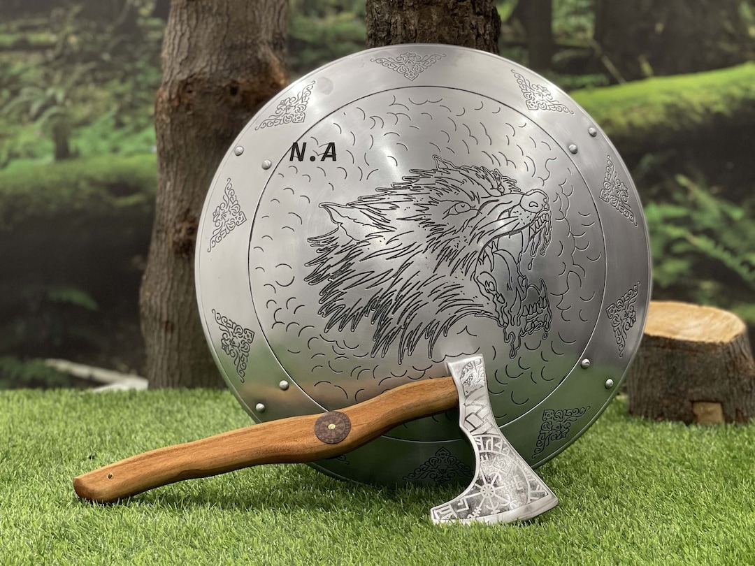 Viking Shield Wolf Shield Warrior Shield Halloween Costume - Etsy UK
