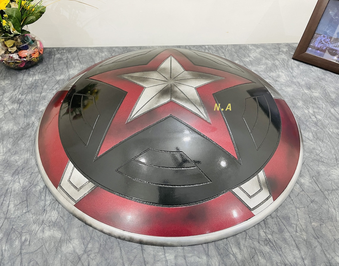 Red Guardian Shield Marvel Cinematic Shield Battle Damage - Etsy UK