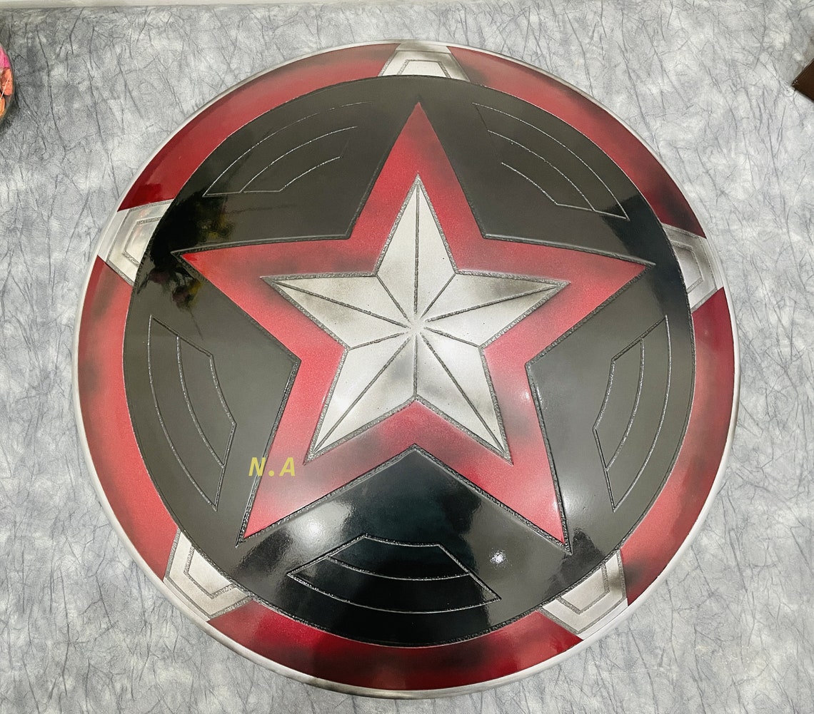 Red Guardian Shield Marvel Cinematic Shield Battle Damage - Etsy UK