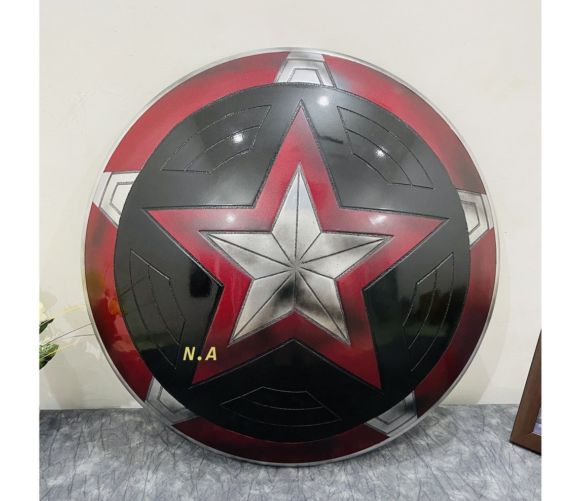 Red Guardian Shield Marvel Cinematic Shield Battle Damage - Etsy UK