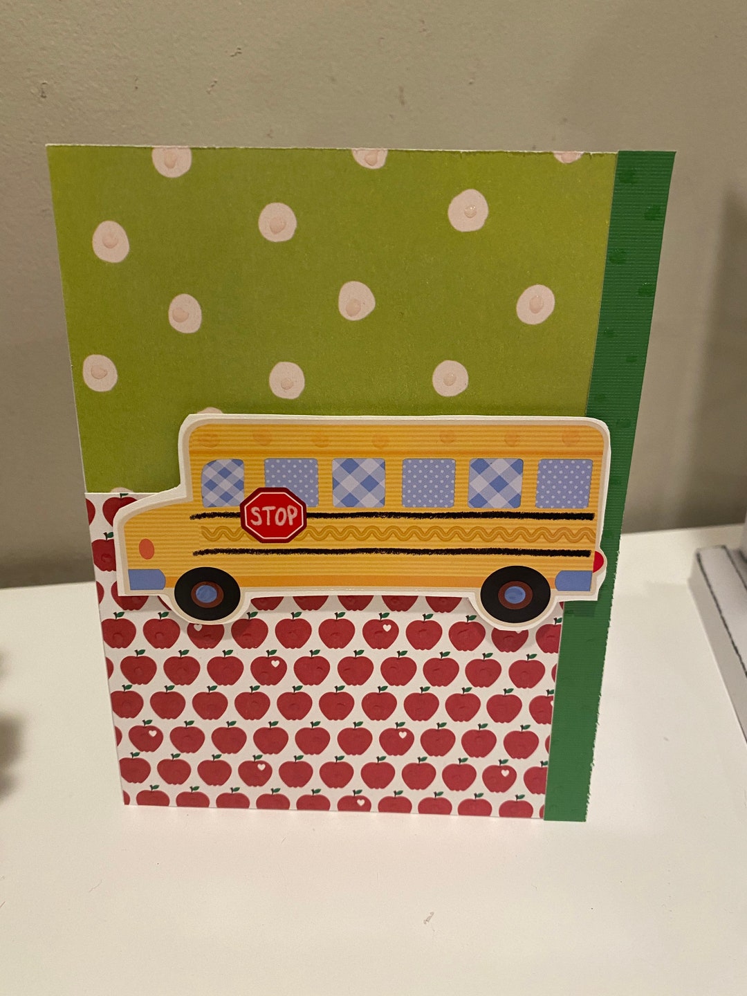 Teacher School Bus Handmade Card Bus Driver Card - Etsy