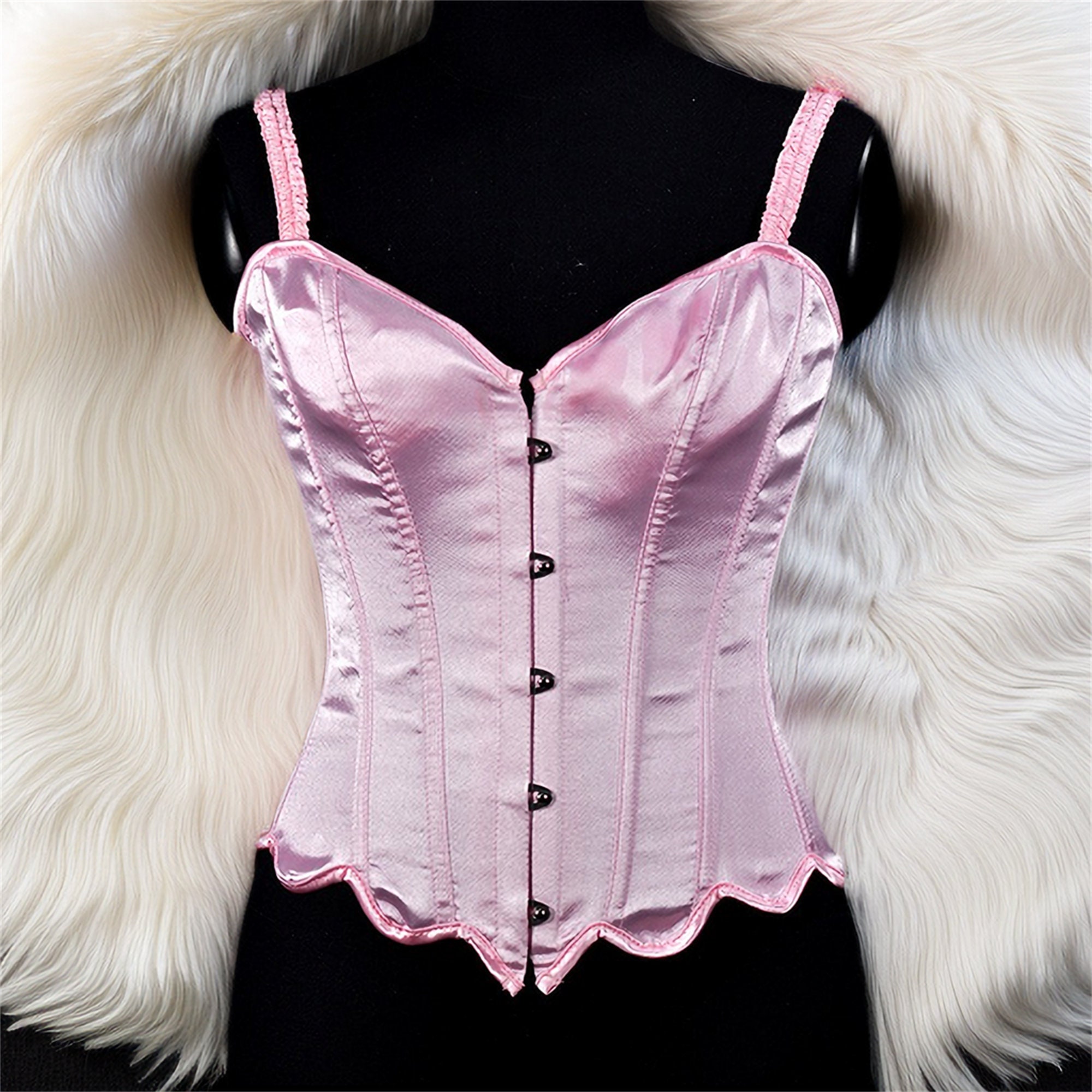 Pink Solid Color Corset Top Medieval Corset Bustier Crop - Etsy
