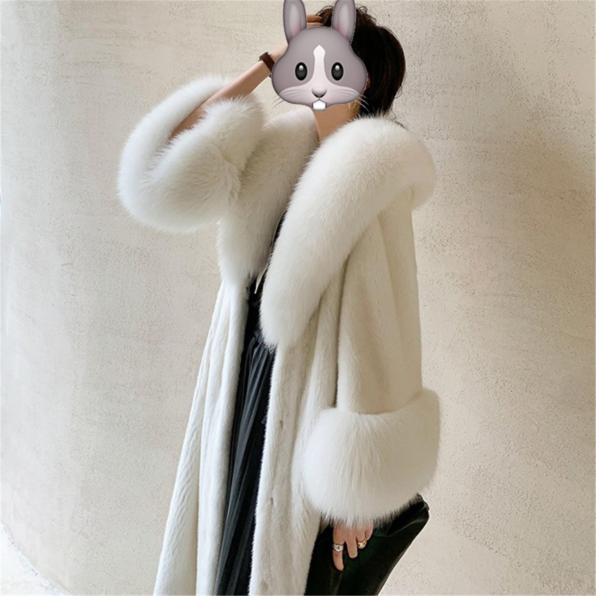 White Long Faux Fur Coat Soft Furry Coat Winter Warm Coat - Etsy Canada
