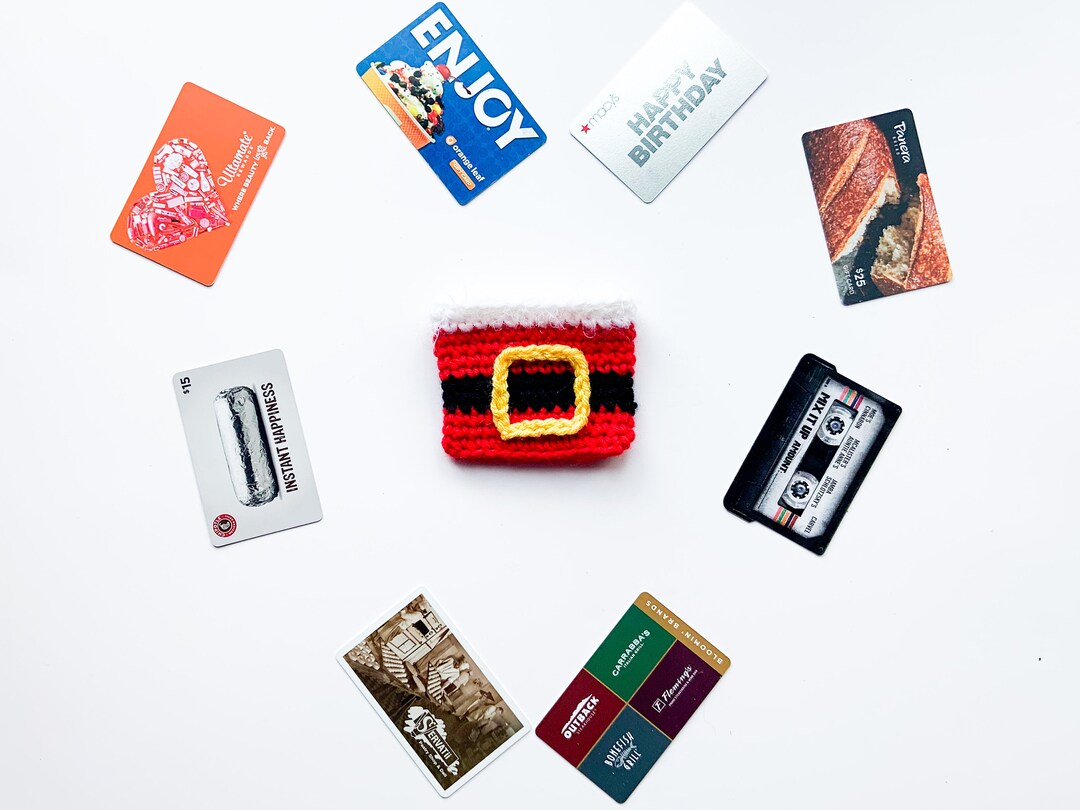 Santa Belly Crochet Gift Card Holder - Etsy