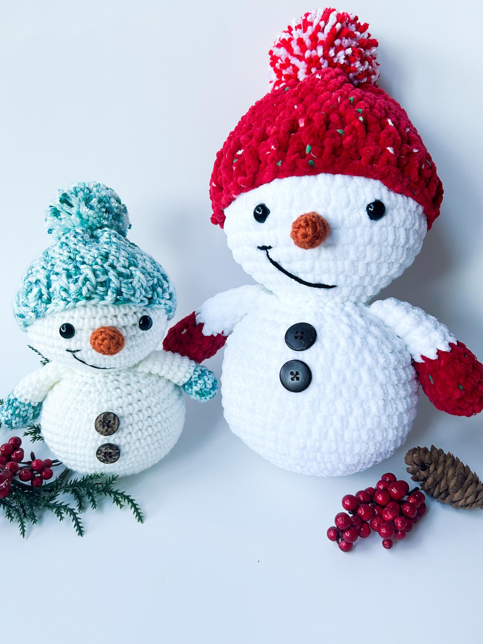 Snuggly Snowman Crochet Plushie, Two Sizes Available - Etsy