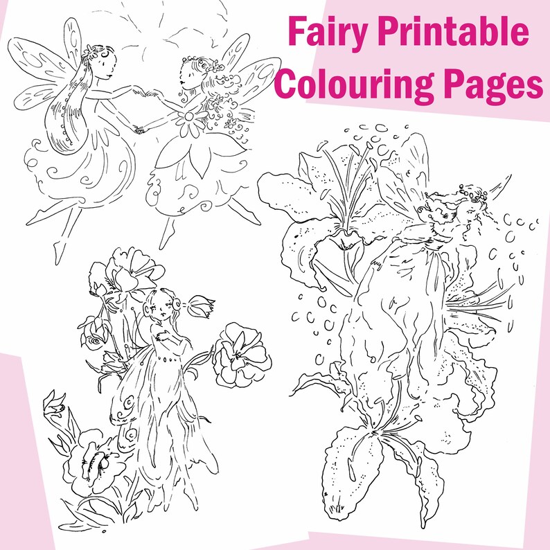 Printable Fairy Colouring Page - Fantasy Coloring Sheet for Kids ...