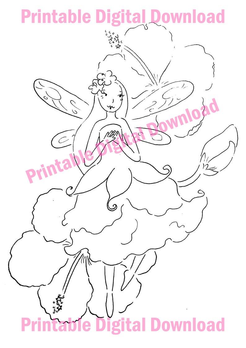 Printable Fairy Colouring Page - Fantasy Coloring Sheet for Kids ...