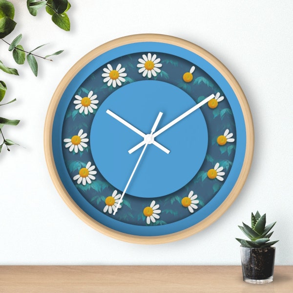 Daisy Flower Wall Clock - Etsy