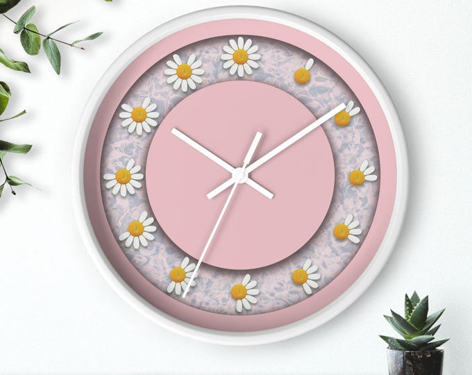 Mini Retro Vintage 1970s Inspired Daisy Wall Clock -funky Wall Clock ...