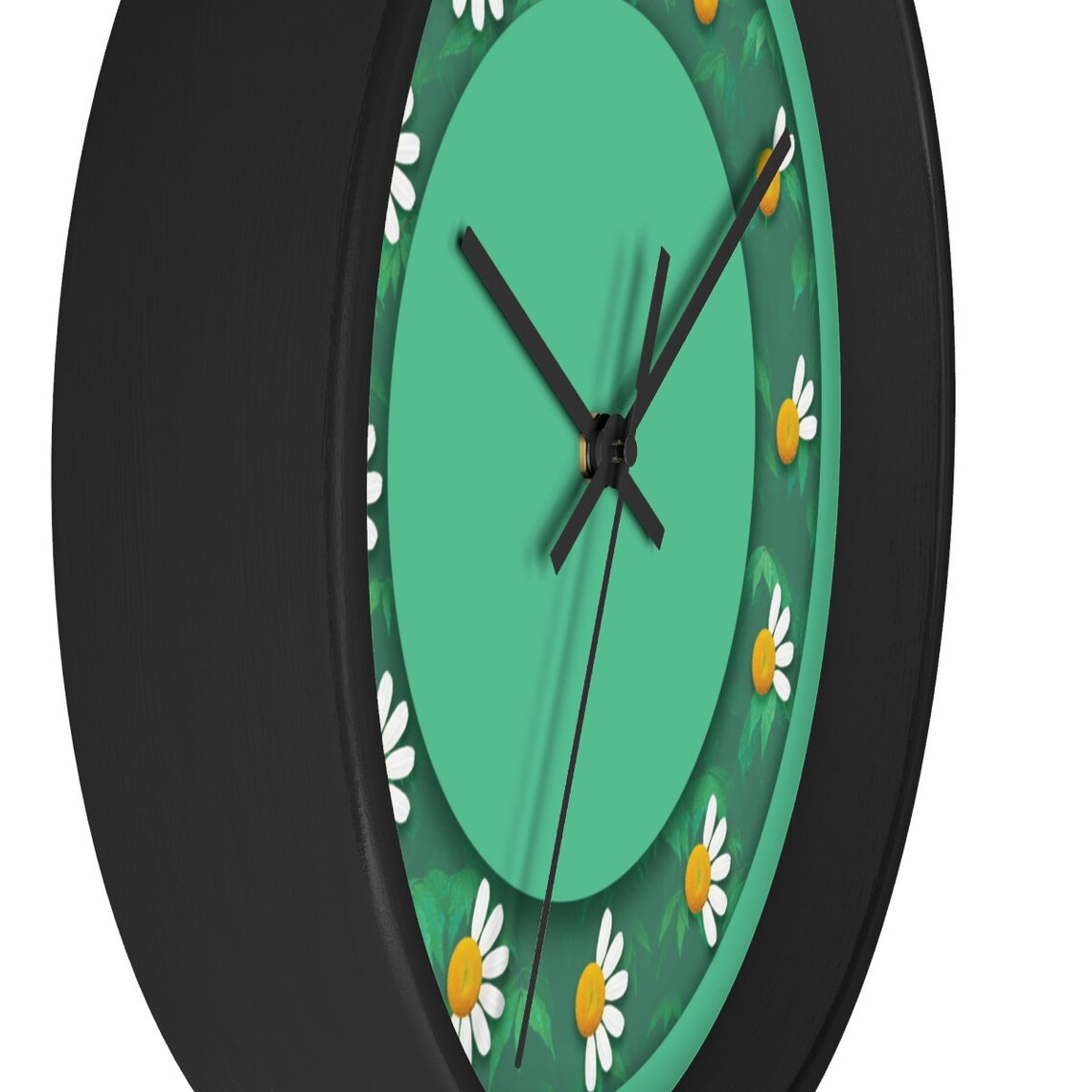 Daisy Flower Clock Green Plant Wall Clocks Home Decor - Etsy