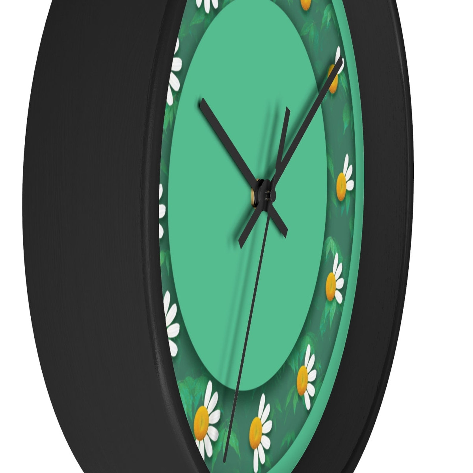 Daisy Flower Clock Green Plant Wall Clocks Home Decor - Etsy