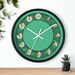 Daisy Flower Clock Green, Plant Wall Clocks, Home Decor Gifts ...