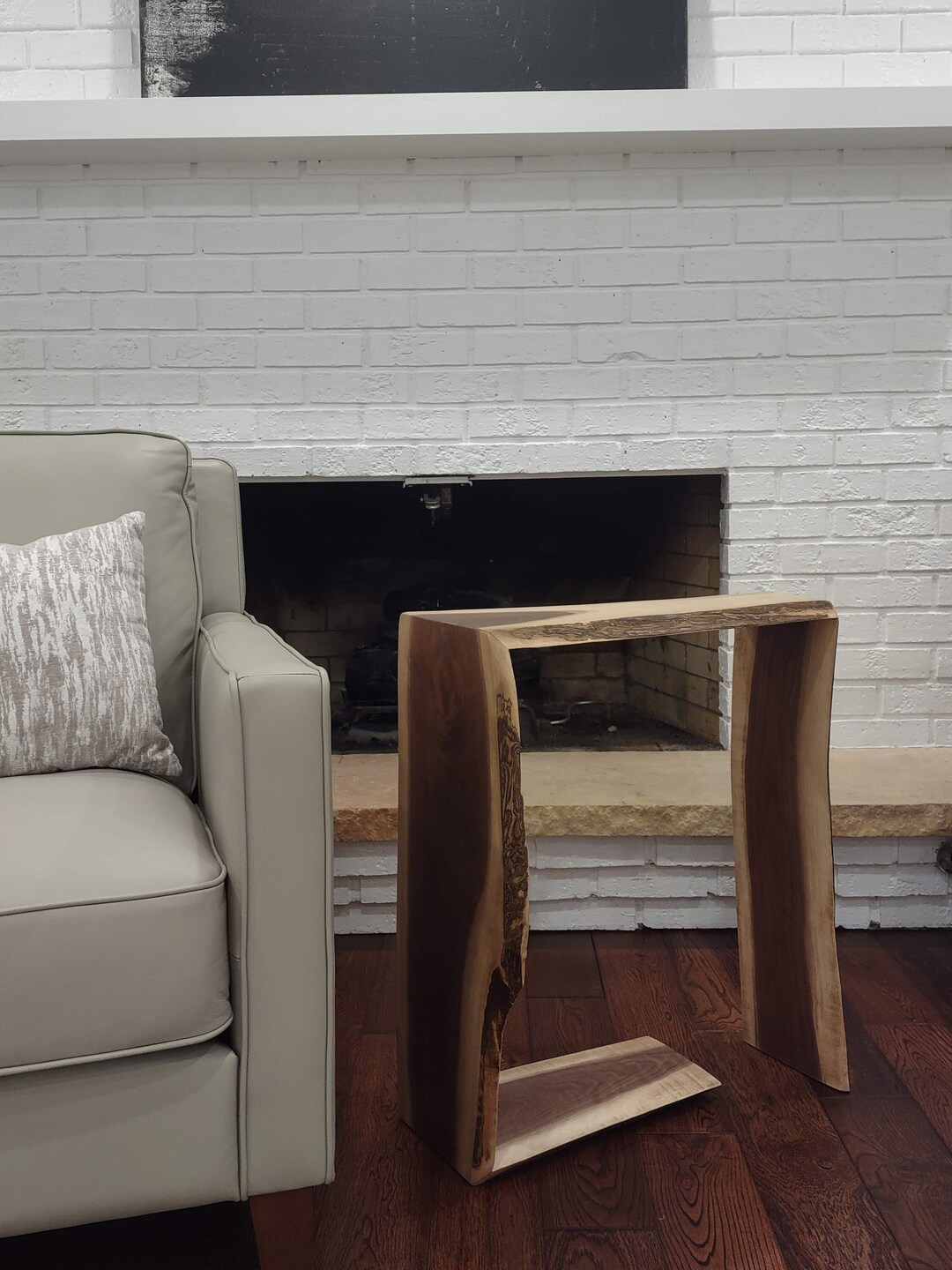 Live Edge Walnut Waterfall Accent Table - Etsy